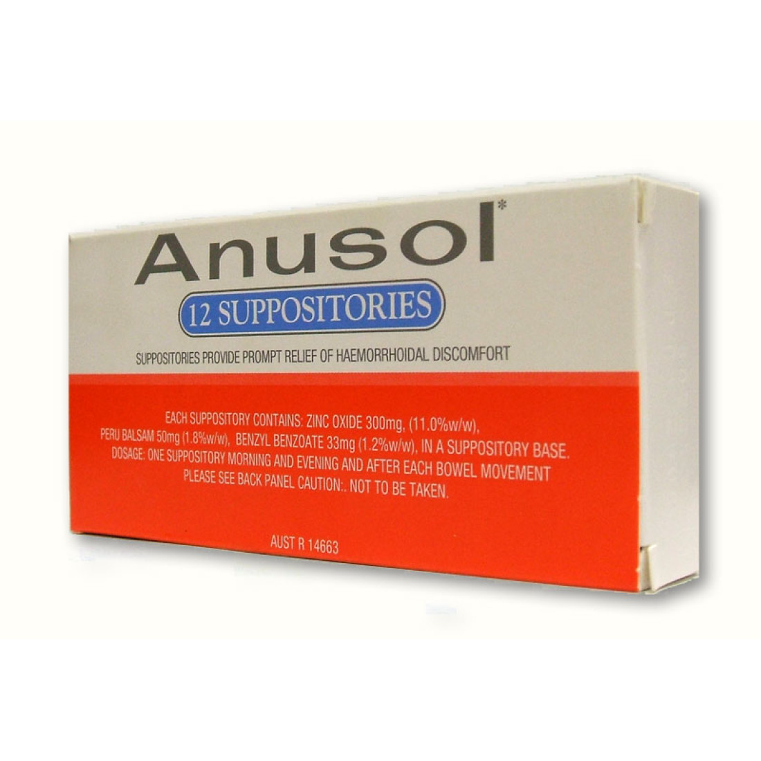 Anusol Haemorrhoid 12 Suppositories - Birkenhead Health Plus