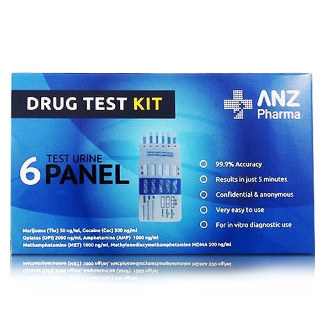 ANZ Pharma 6 Test Urine Panel Drug Test Kit - Birkenhead ...