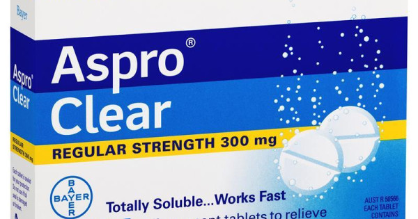 Aspro Clear Soluble Aspirin 300mg 24 Effervescent Tablets ...