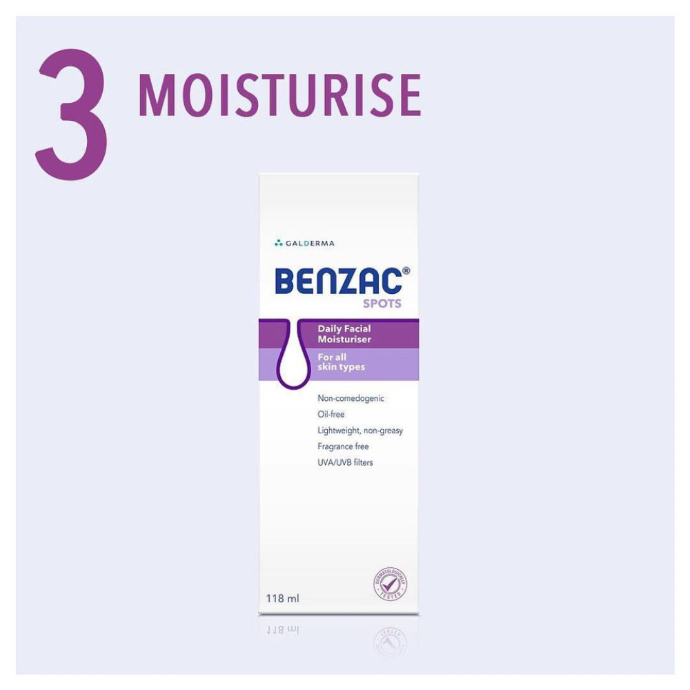 Benzac Daily Face Moisturiser 118ml | Birkenhead HealthPlus