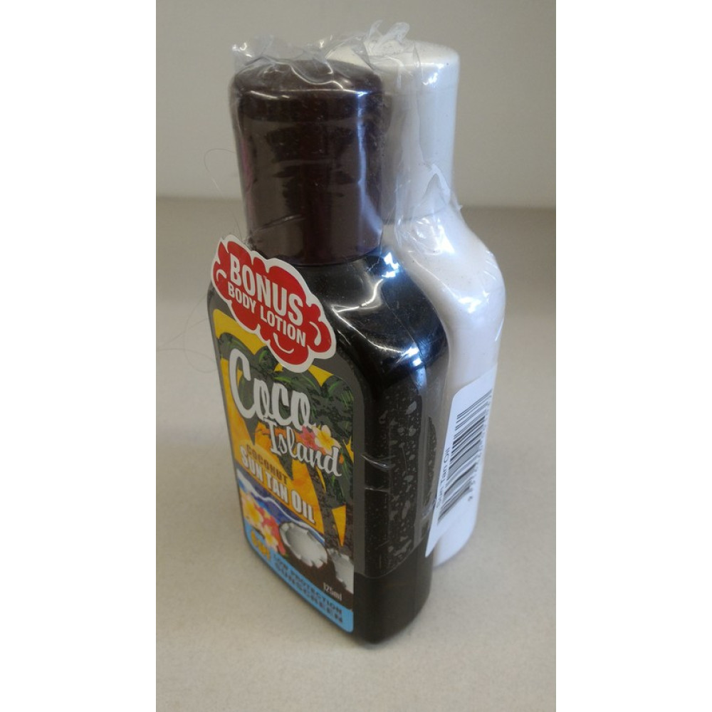 Coco Island Coconut Sun Tan Oil SPF 6+ 125ml + Coco Island ...