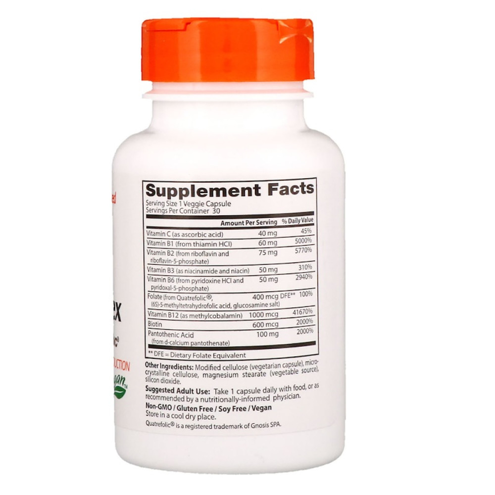 Doctor's Best Fully Active Vitamin B Complex 30 Capsules ...