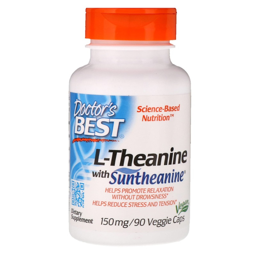 Doctor's Best L-Theanine with Suntheanine 150mg 90 Capsules ...