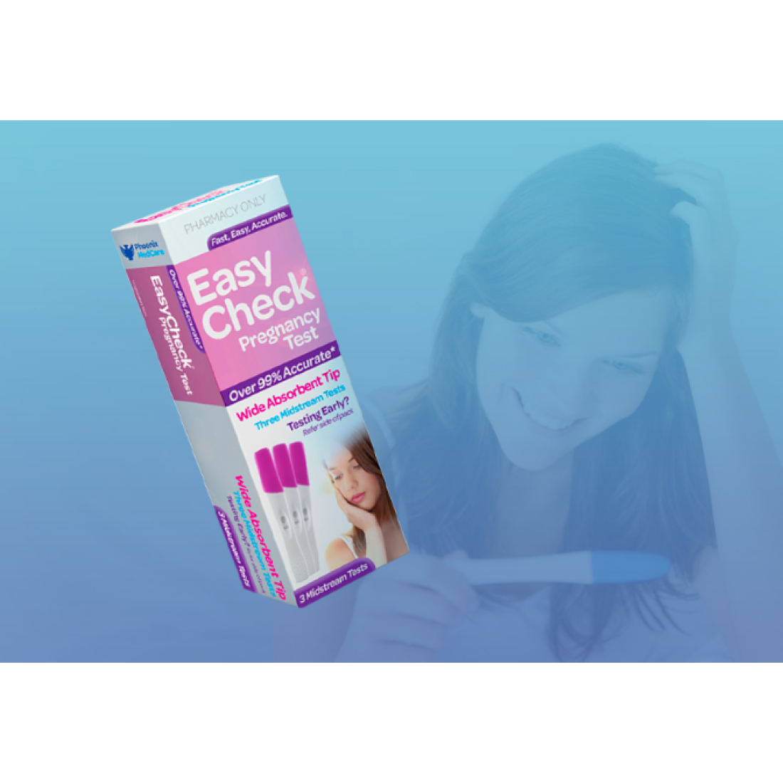 EasyCheck Pregnancy Test 3 Tests | Birkenhead HealthPlus