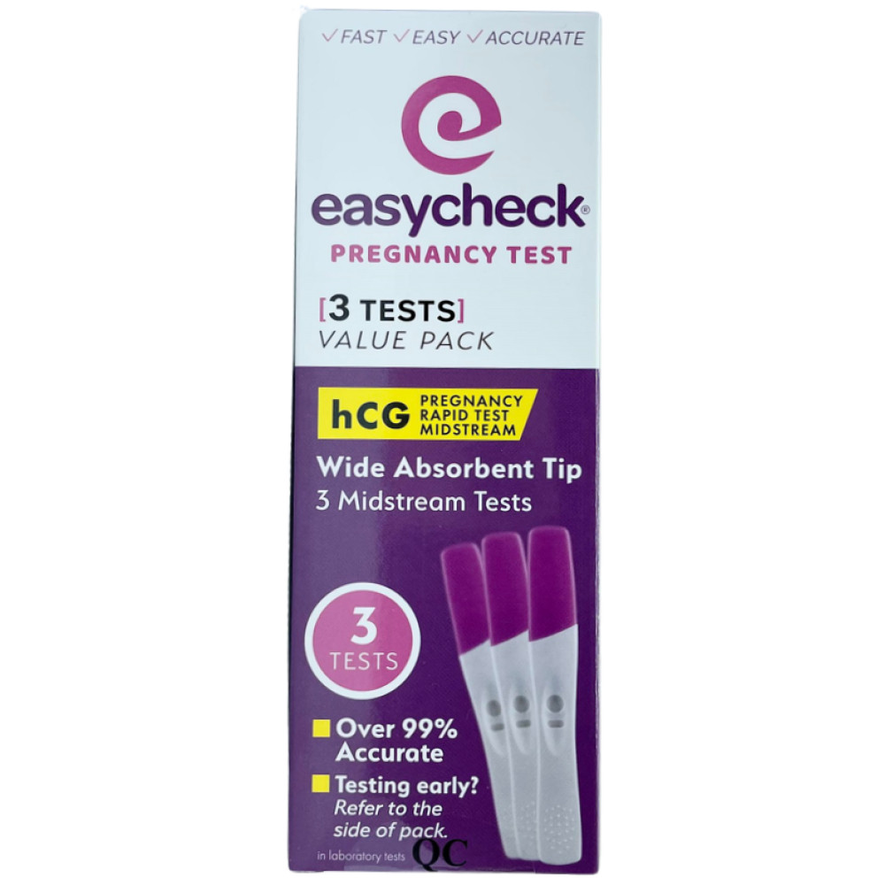 EasyCheck Pregnancy Test 3 Tests | Birkenhead HealthPlus