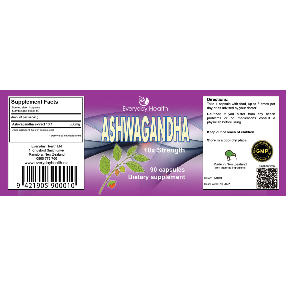 Everyday Health Ashwagandha 90 Capsules - Birkenhead Health ...