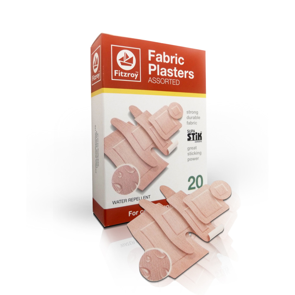 Fitzroy Assorted Fabric Plasters 20 Pieces - Birkenhead Health ...
