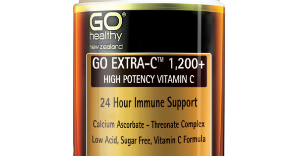 GO Healthy GO Extra C 1200+ High Potency Vitamin C 100 Capsules ...