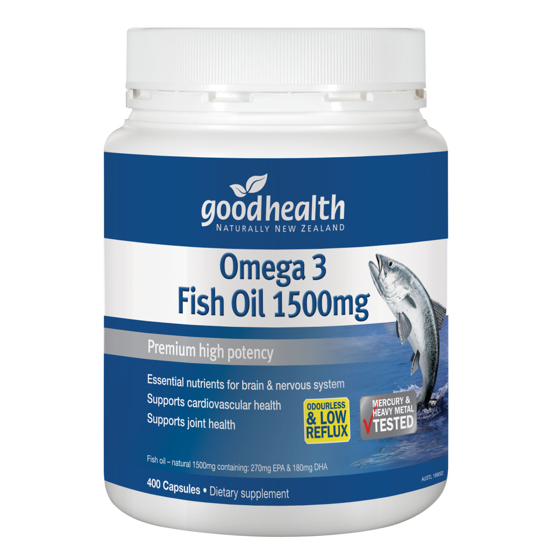 Good Health Omega 3 Fish Oil 1500mg 400 Capsules - Birkenhead ...