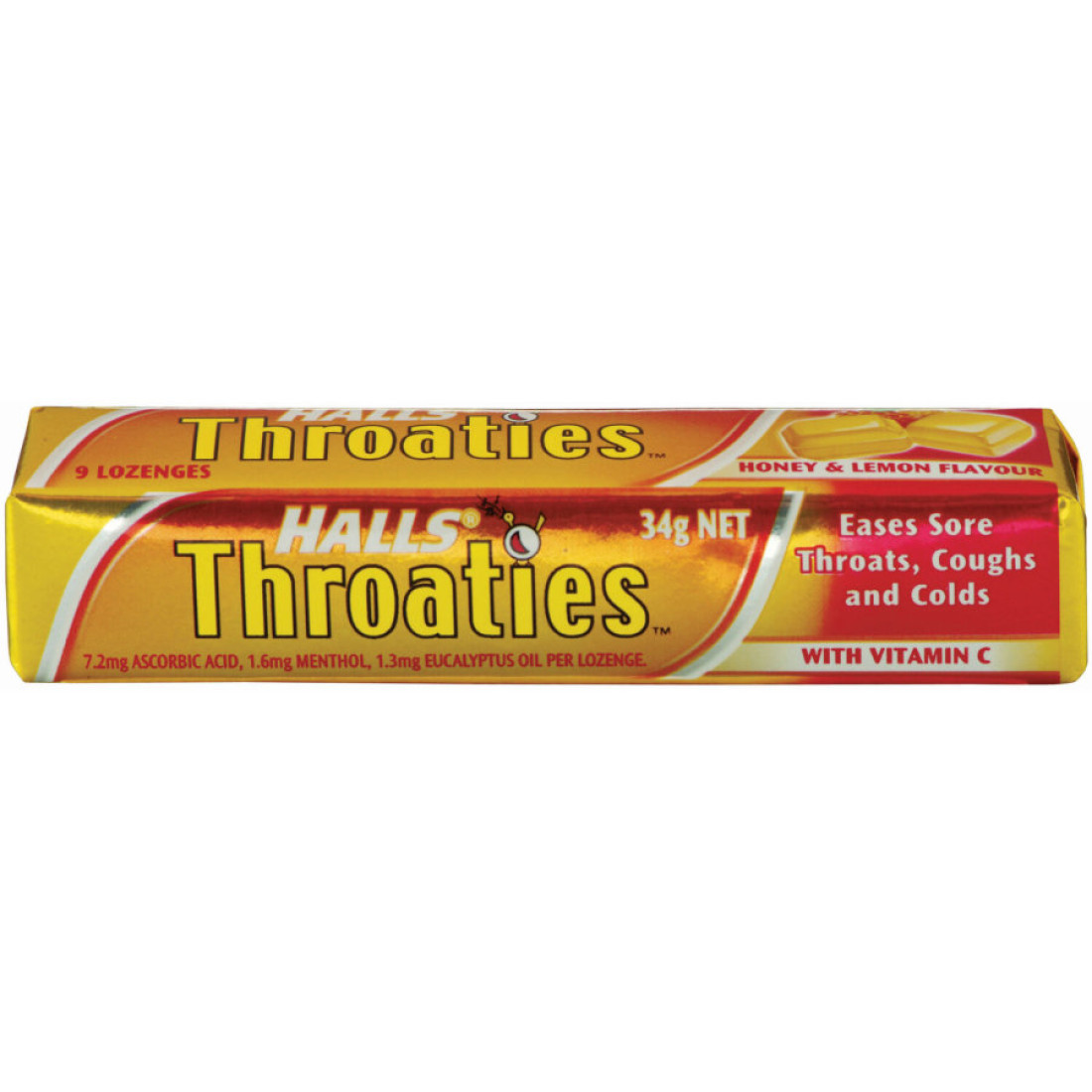 Halls Honey & Lemon Throaties Stick 9 Lozenges - Birkenhead ...