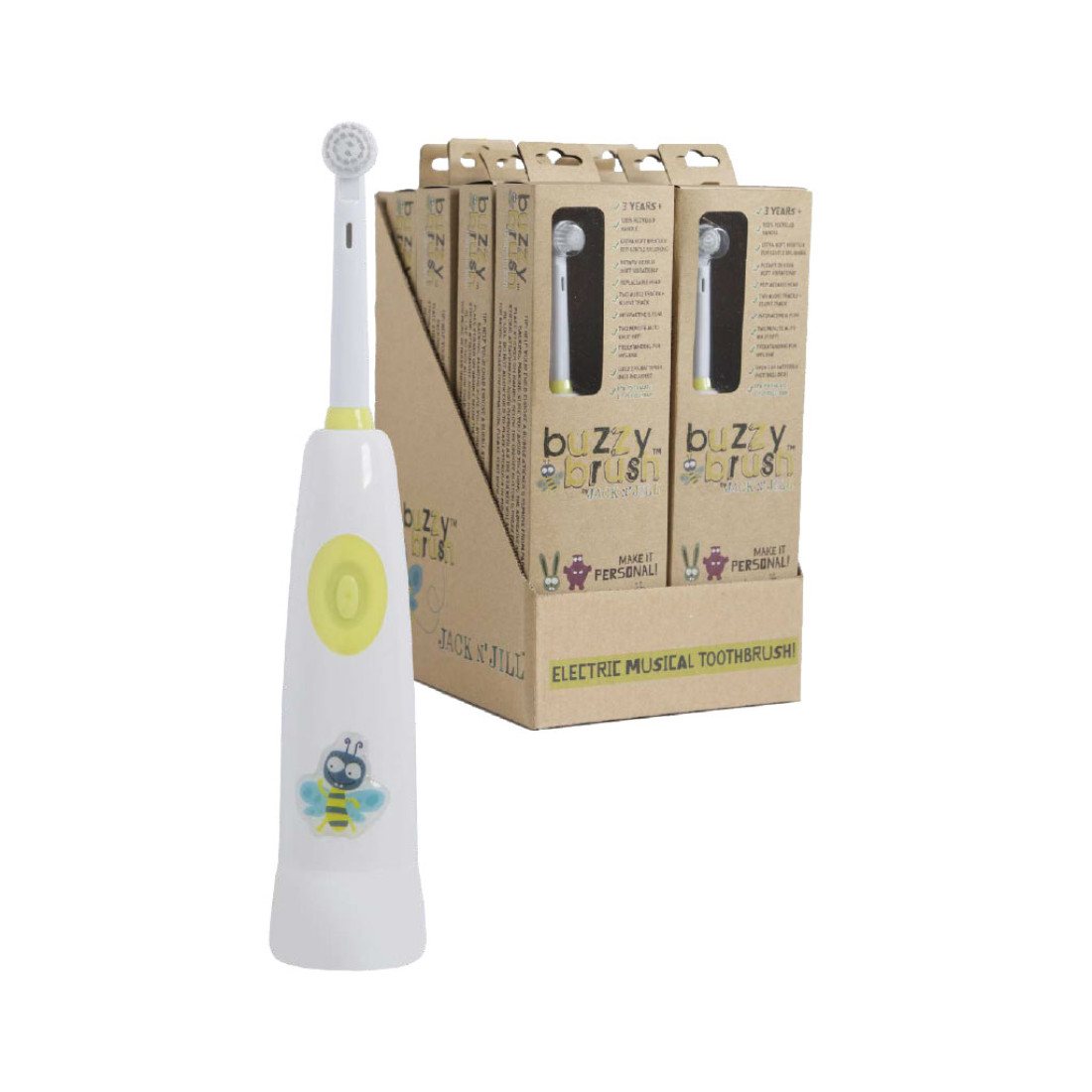 Jack N Jill Buzzy Brush Musical Electric Toothbrush - Birkenhead ...