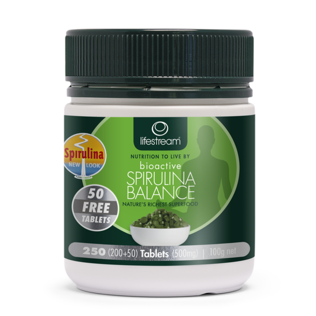 Lifestream Bioactive Spirulina Balance 250 Tablets - Birkenhead ...