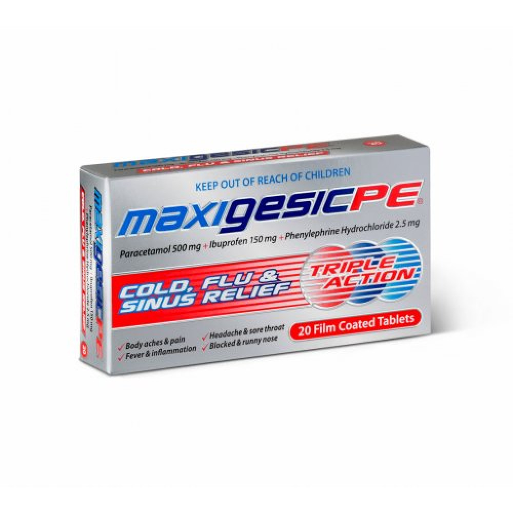 Maxigesic PE Cold Flu Sinus Relief | Birkenhead HealthPlus