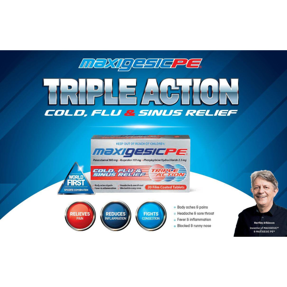 Maxigesic PE Cold Flu Sinus Relief | Birkenhead HealthPlus