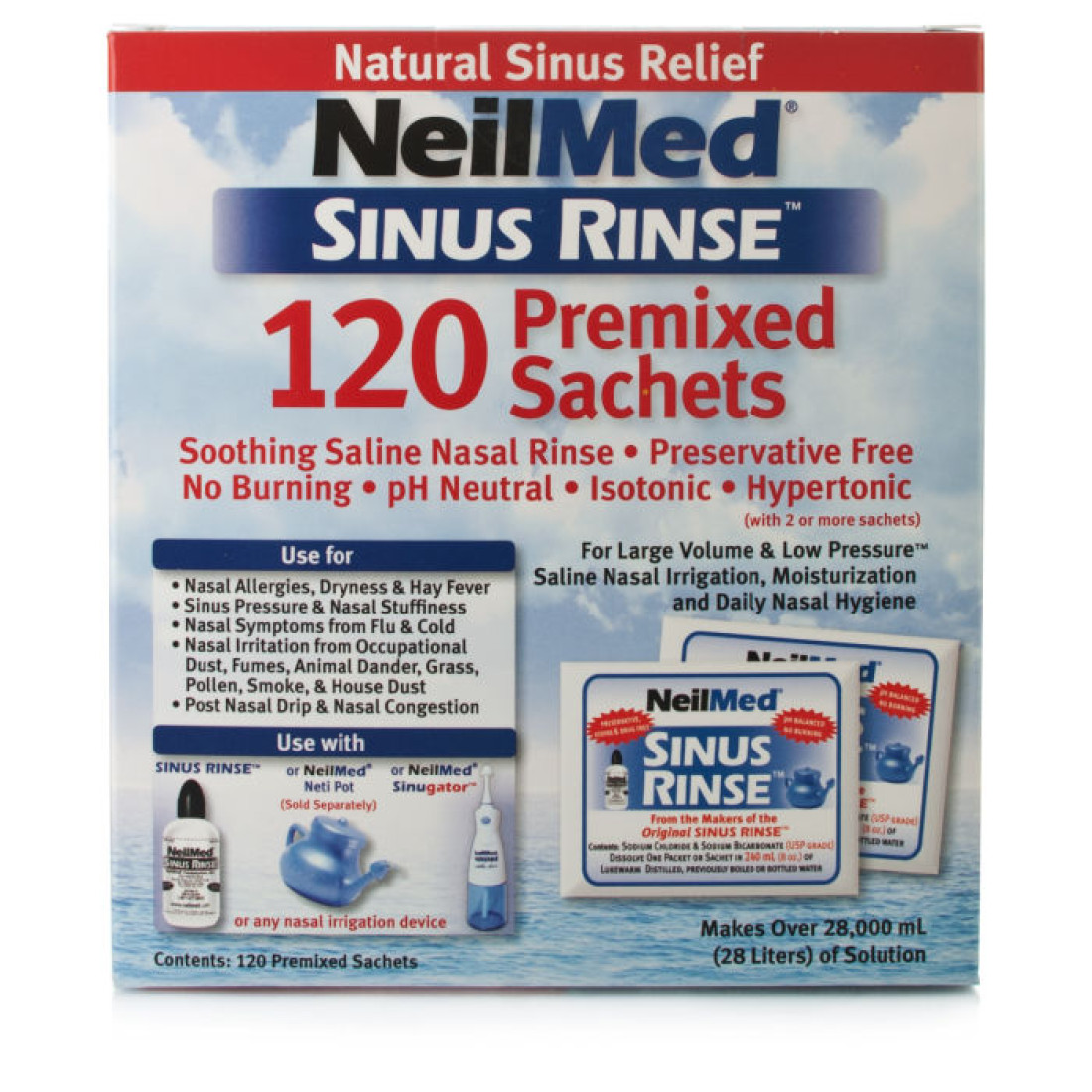 NeilMed Sinus Rinse 120 Sachets - Birkenhead Health Plus