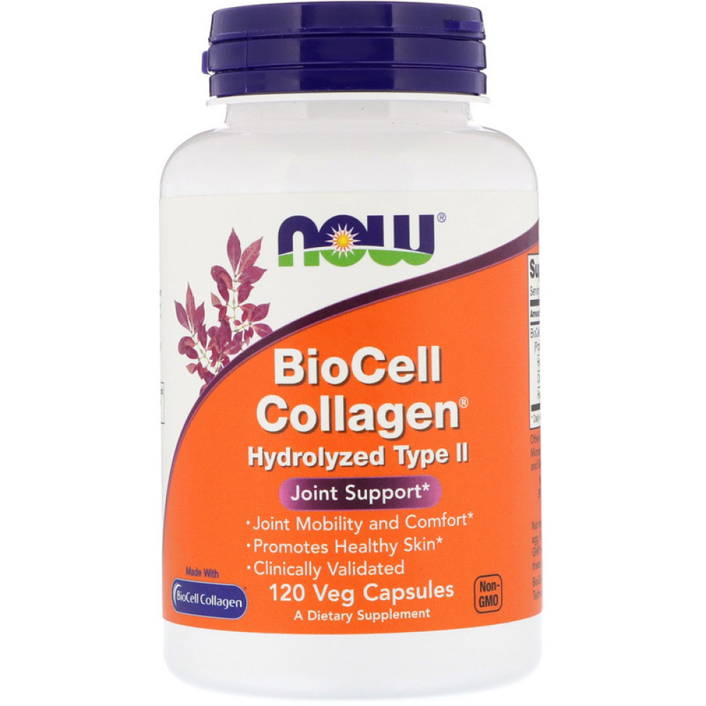Now Foods BioCell Collagen Hydrolyzed Type 2 120 Capsules ...