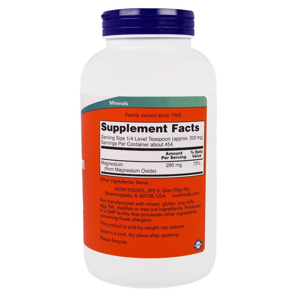 Now Foods Magnesium Oxide Powder 227g - Birkenhead Health ...