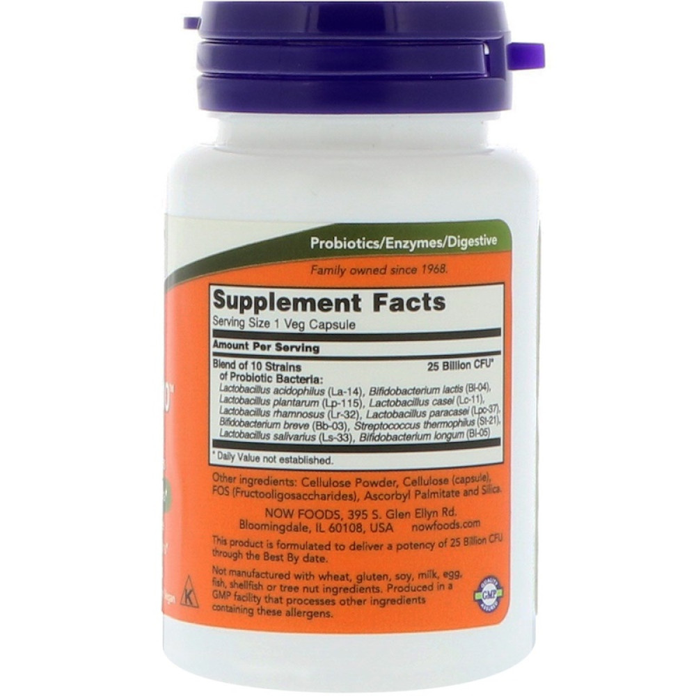 Now Foods Probiotic-10 25 Billion 50 Capsules - Birkenhead ...
