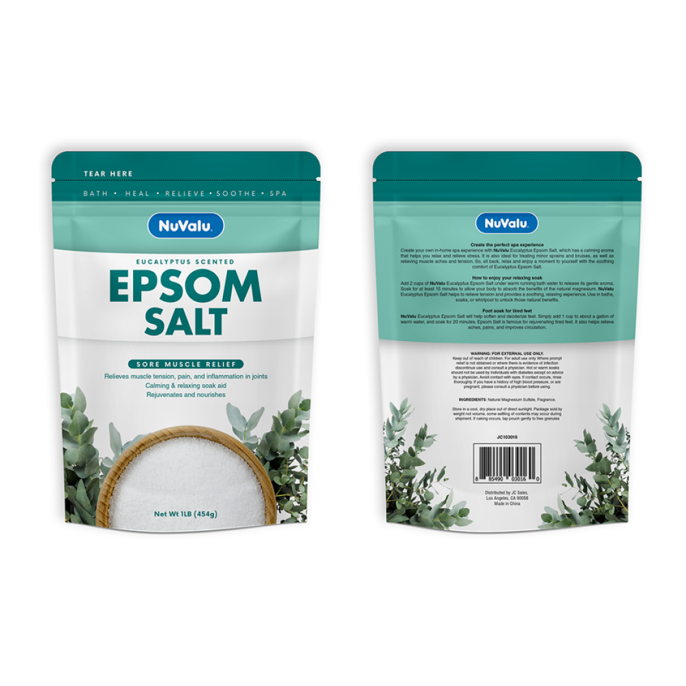 NuValu Epsom Salt Sore Muscle Relief 454g | Birkenhead H ...
