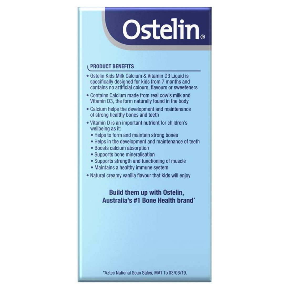 Ostelin Kids Milk Calcium & Vitamin D3 Liquid 90ml