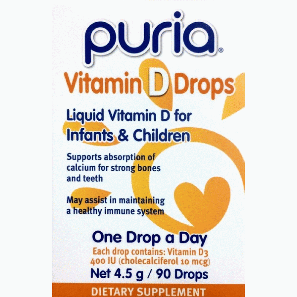 Puria Vitamin D Drops for Infants & Children 90 Drops ...