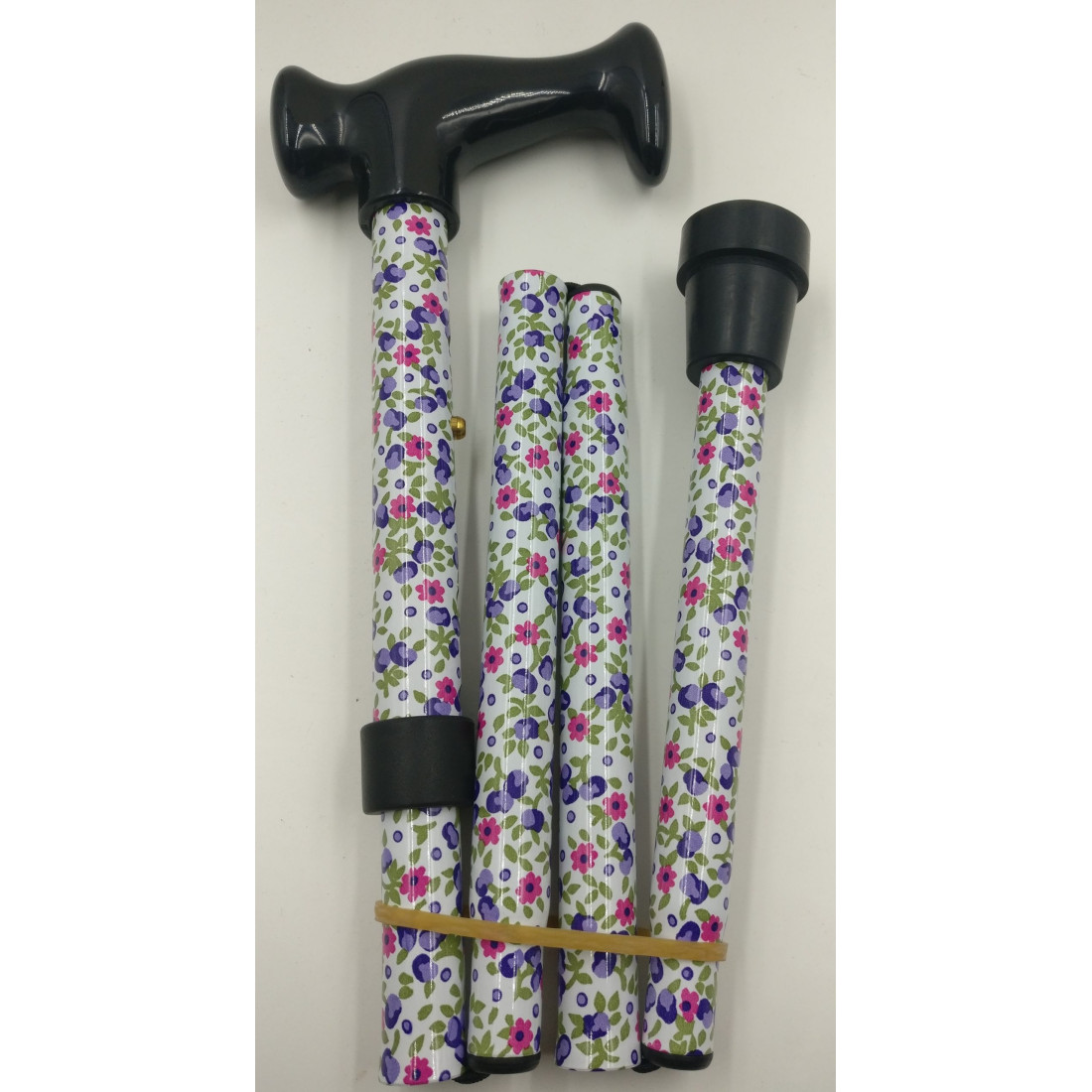 Surgical Basics Folding Walking Stick White Floral | Birkenhead ...