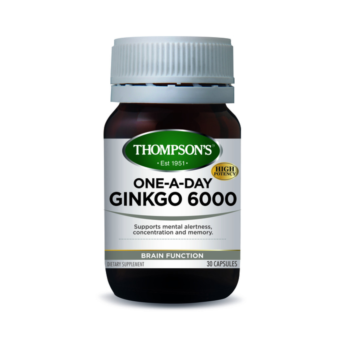 Thompson's Ginkgo 6000 One-A-Day 30 Capsules - Birkenhead ...