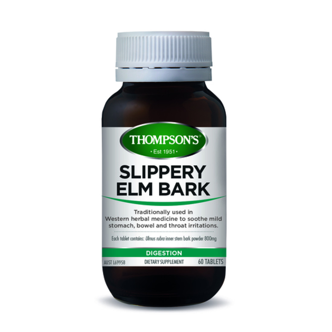 Thompson's Slippery Elm Bark 60 Tablets - Birkenhead Health ...