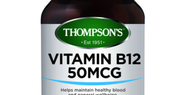 Thompson's Vitamin B12 50mcg 100 Tablets - Birkenhead Health ...