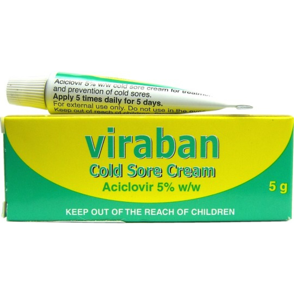 Viraban Cold Sore Cream 5g Tube - Birkenhead Health Plus